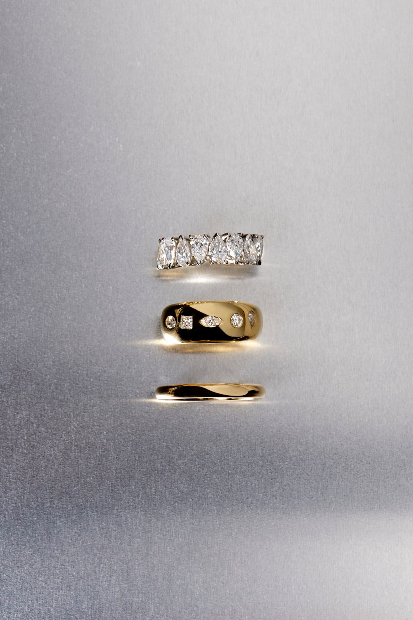 NATASHA SCHWEITZER | Rings | Scattered Diamond Blob Ring | 18K Yellow ...