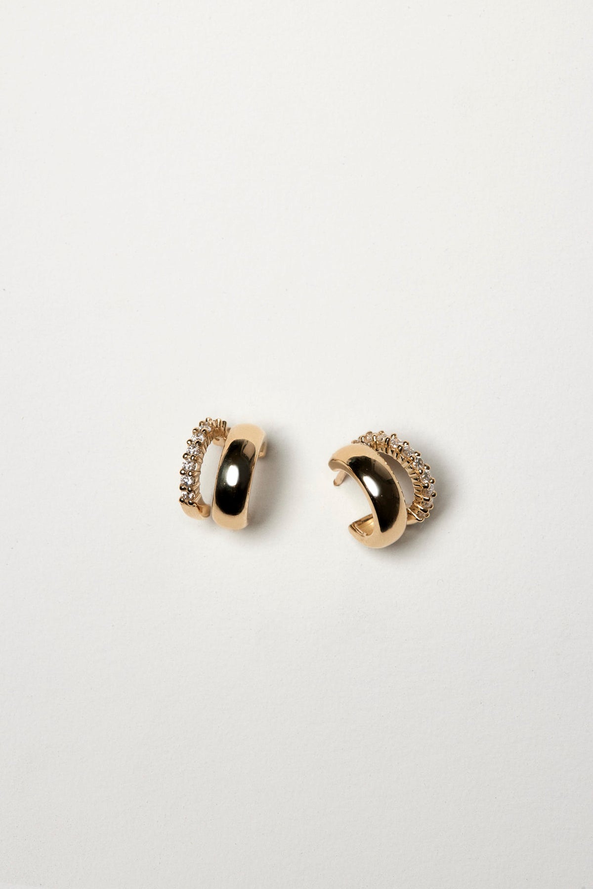 NATASHA SCHWEITZER | Earrings | Sabine Diamond Hoops | 14K Yellow Gold ...