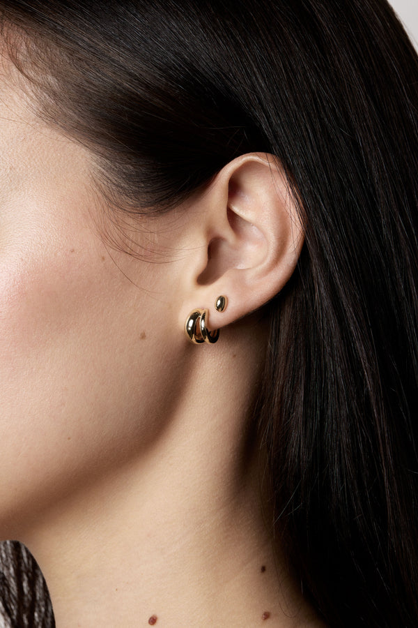 NATASHA SCHWEITZER | Earrings | Sabine Diamond Hoops | 14K Yellow Gold ...