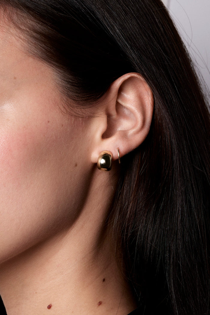 NATASHA SCHWEITZER | Earrings | Sabine Diamond Hoops | 14K Yellow Gold ...