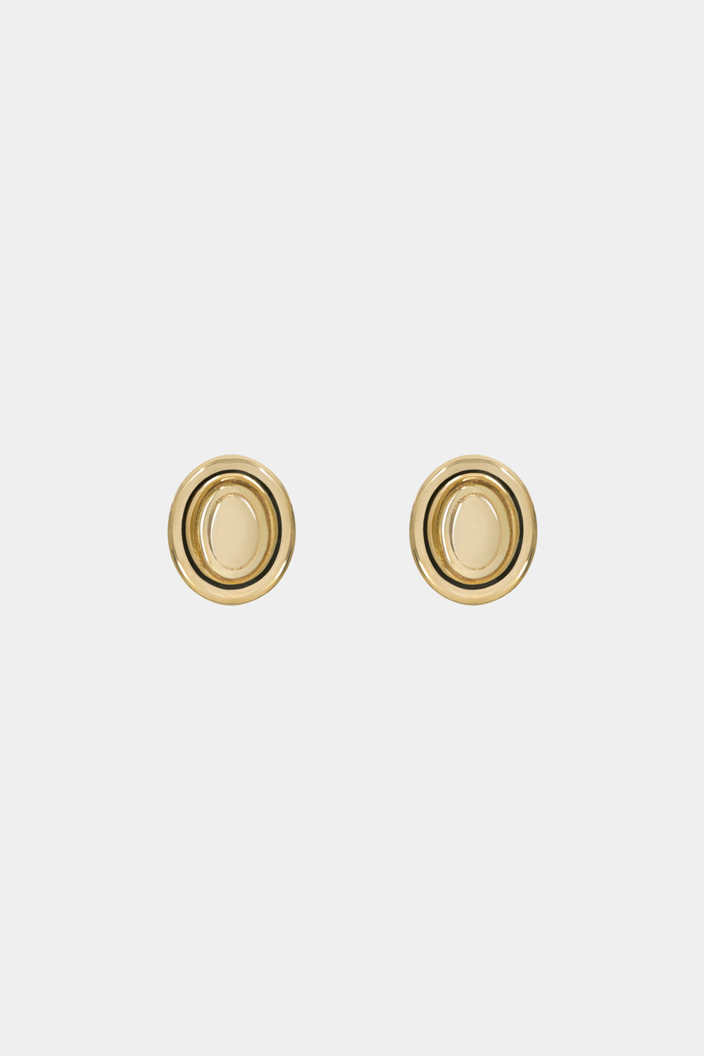 Oval Diamond Bezel Studs | 18K Yellow Gold | Diamond Earrings — Natasha Schweitzer