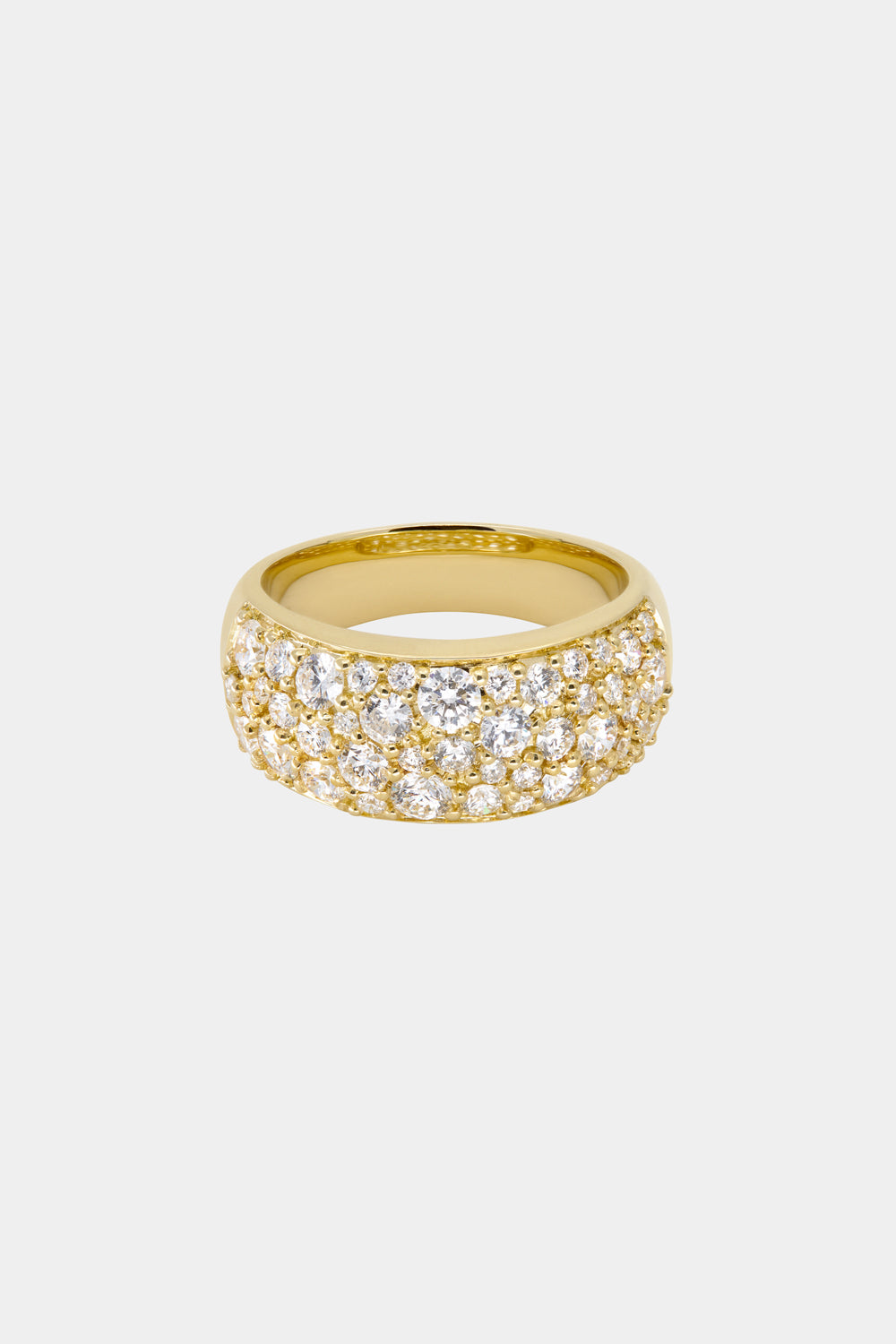 NATASHA SCHWEITZER | Ring | The Pave Diamond Blob Ring | Yellow Gold ...
