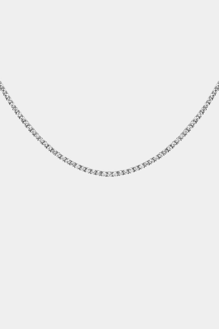 NATASHA SCHWEITZER | Necklace | Small Tennis Necklace | 18K White Gold ...