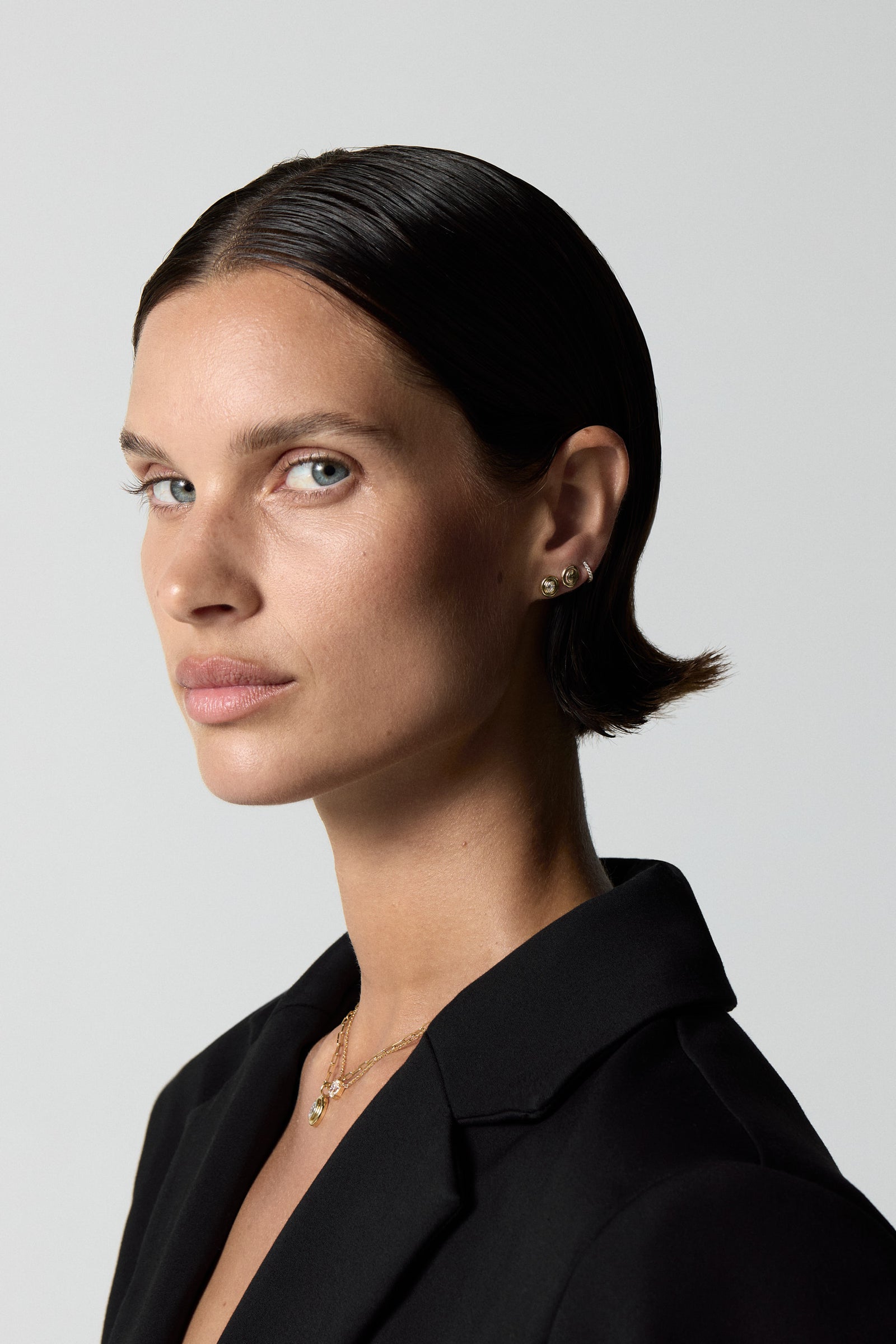 Oval Diamond Bezel Studs | 18K Yellow Gold | Diamond Earrings — Natasha Schweitzer