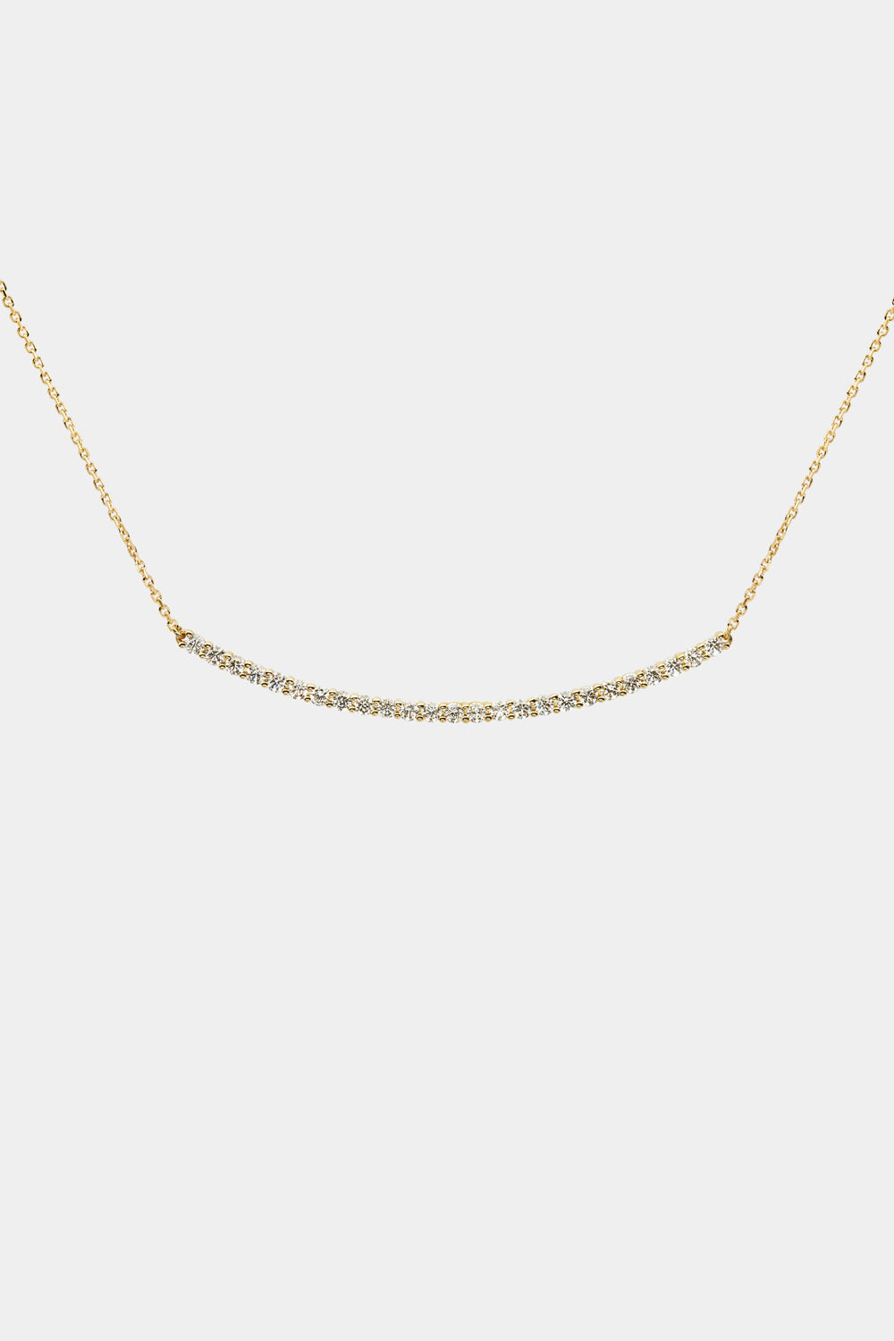 NATASHA SCHWEITZER | Necklace | Scattered Diamond Curved Bar Necklace ...